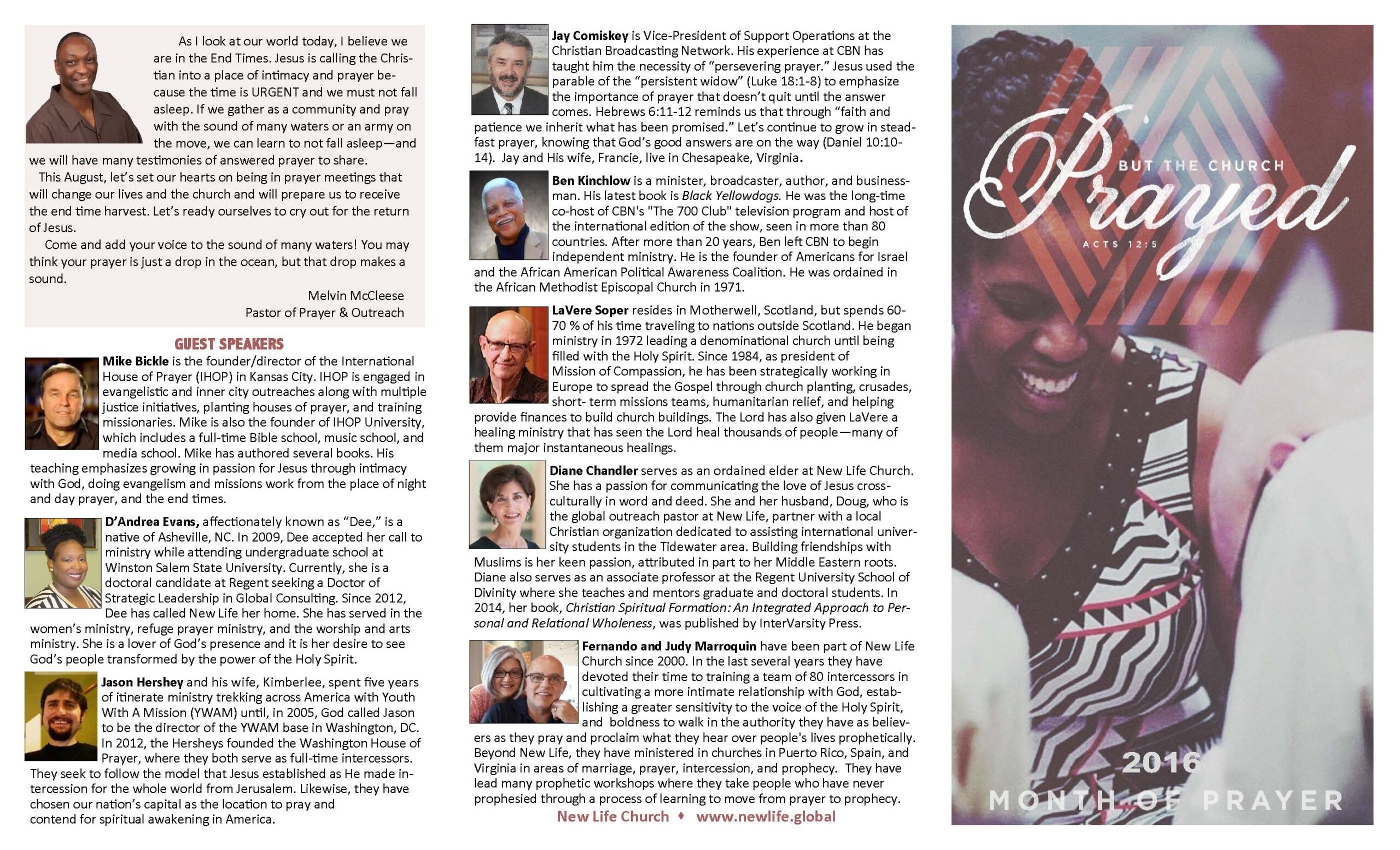 Great Sample of Prayer Ministry Brochure and Prayer Calendar ...