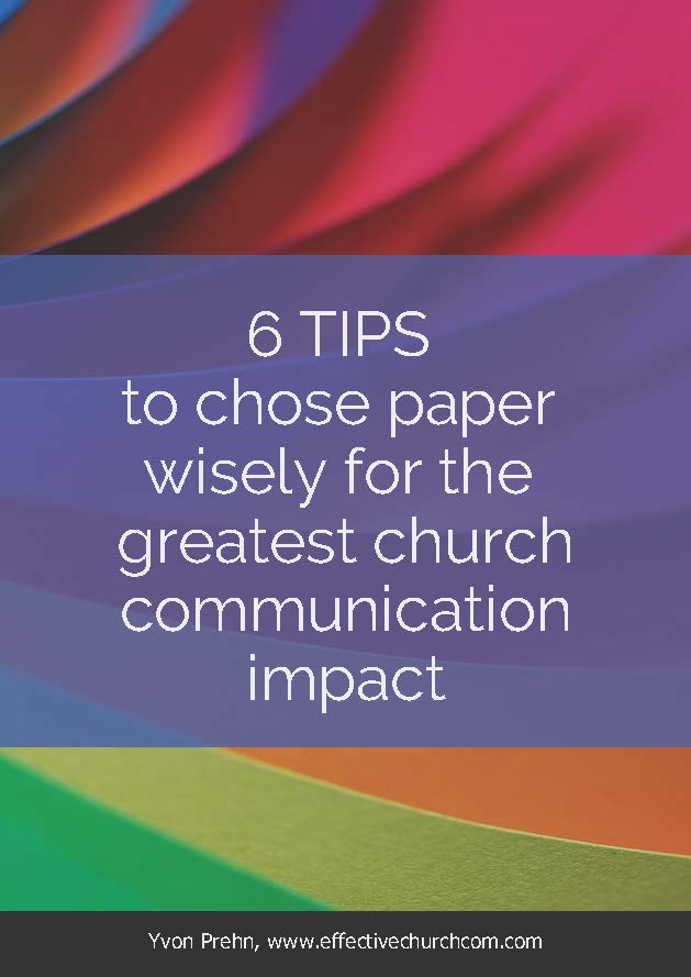E-book and PDF for church communicators on paper and printing ...