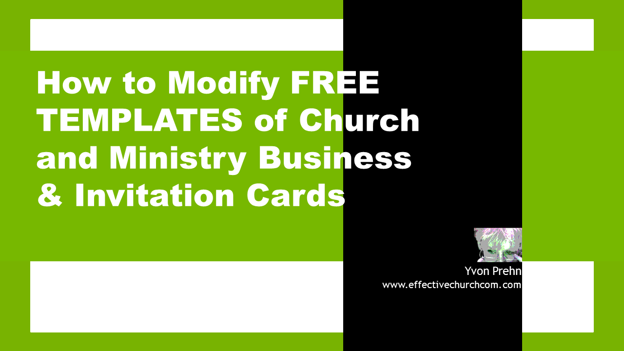 VIDEO: How to modify the FREE Templates for Church Business and ...